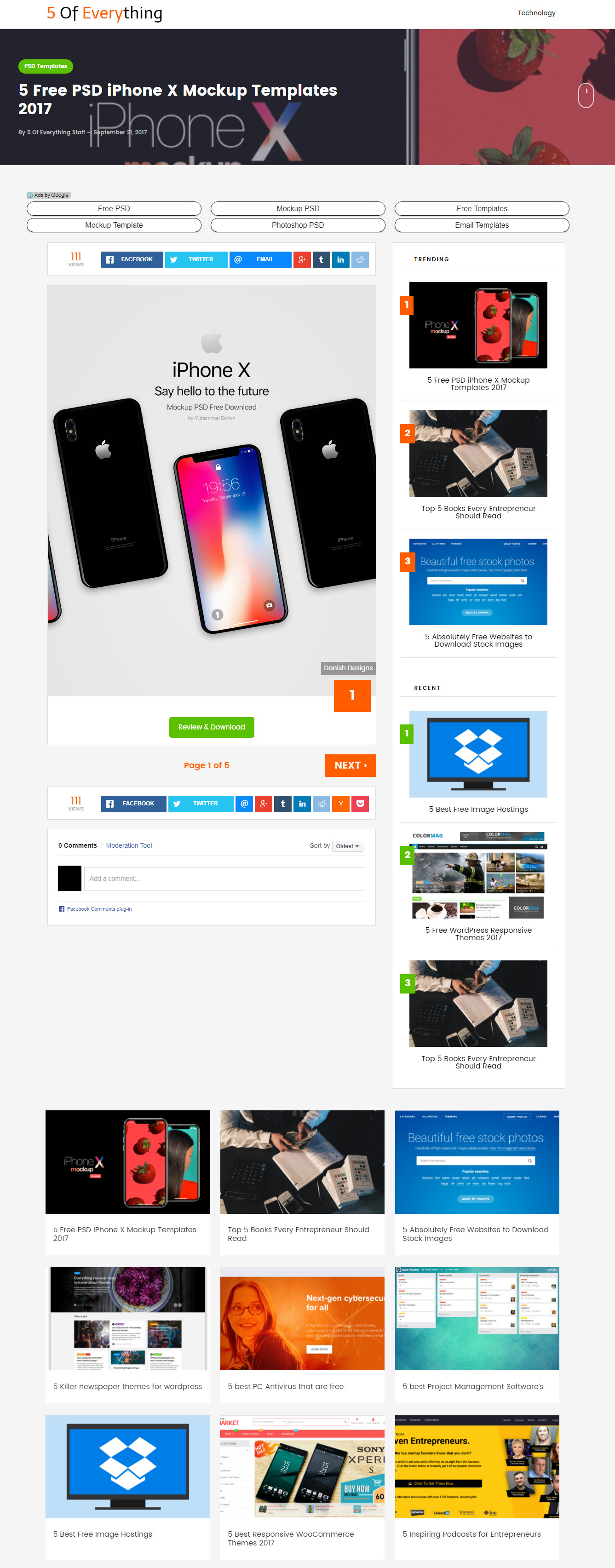 5 Of Everything Theme - WP Ali
